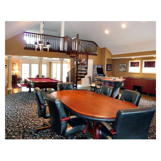 Topsfield Game Room & Library - Traditional - Family Room - Boston - by ...
