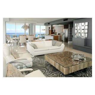 Total Renovation - Contemporary - Family Room - Miami - by Robin ...