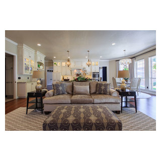 Transitional Open Concept Kitchen/Den/Breakfast Room - Transitional ...