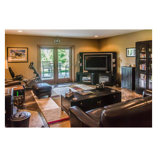 Two-Story Post & Beam Hybrid - Rustic - Family Room - Other - by ...