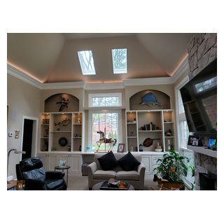 Ultracraft Custom Den Built Ins in Maple Crystal Lake Melted Brie w ...