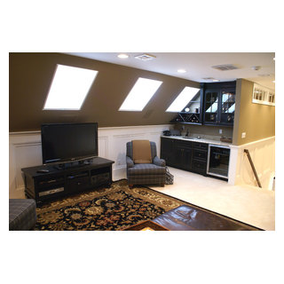 Walk Up Finished Attic Space in New Jersey - Contemporary - Games Room ...