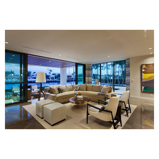Warm Modern in Boca Raton - Modern - Family Room - Miami - by Marc ...