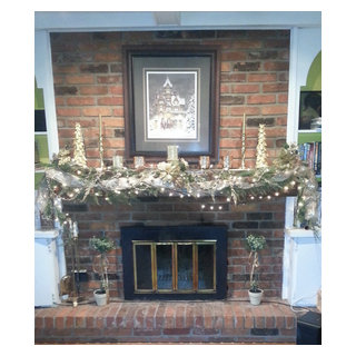 Whitewashing a 70s style red brick fireplace - Classique - Salle de ...