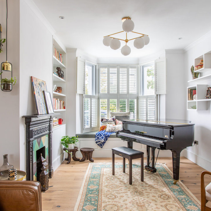 75 Beautiful Living Room with a Chimney Breast Ideas and Designs - July ...