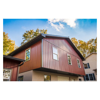Amish Barn in Red and Bronze Metal Roofing and Siding - Farmhouse ...