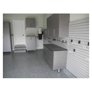 Custom Garage Cabinets and Epoxy Floor Coating - Industrial - Garage ...