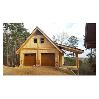 Detached garage Hybrid log/stick frame - Rustic - Garage - Atlanta - by ...