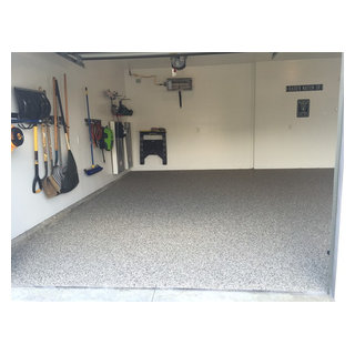 Epoxy Flake Garage Floor Camoflage - Contemporary - Garage - Chicago ...