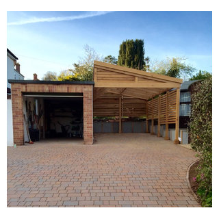 European oak carport - Scandinavian - Garage - Other - by Reu-build ...