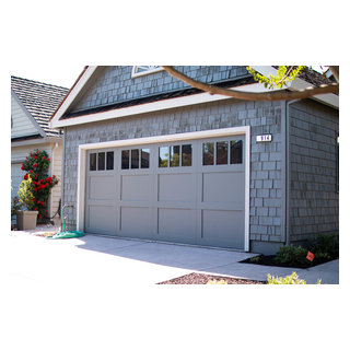 Fremont Custom Wood Carriage House Garage Door - Rustic - Garage ...