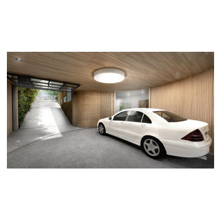 Garage with Turntable - Contemporary - Garage - Melbourne - by ...