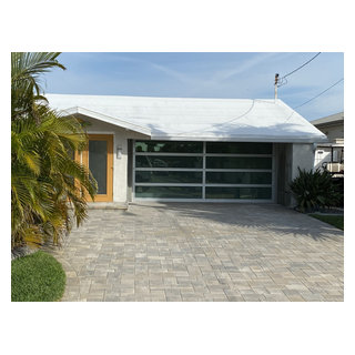 Glass Garage Door - Beach Style - Garage - Miami - by Florida Coastal ...