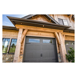 Gorgeous Beams Framing Garage - Rustic - Garage - Portland - by Arrow ...