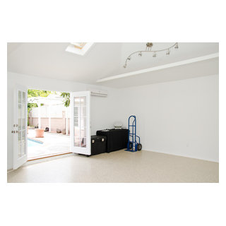 Hall - Garage Conversion to Office - Contemporary - Garage - Los ...