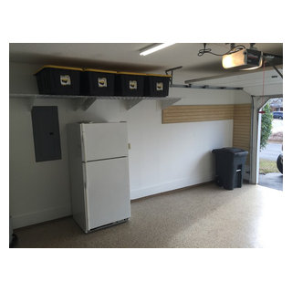 Maximizing utility of a single car garage - Contemporary - Garage ...