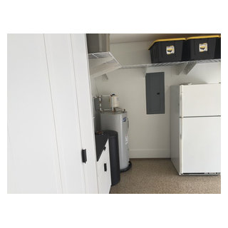 Maximizing utility of a single car garage - Contemporary - Garage ...