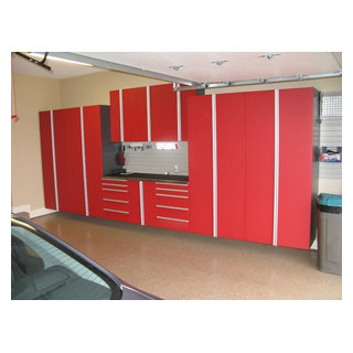 Red Garage Cabinets - Modern - Garage - Other - by Custom Storage ...