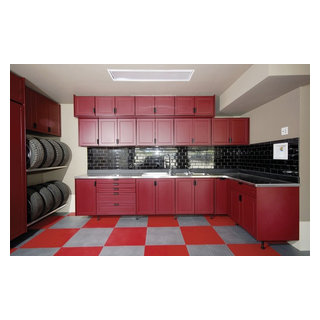 Red Garage Storage Cabinets - Garage - Other - by Rocky Mountain Garage ...