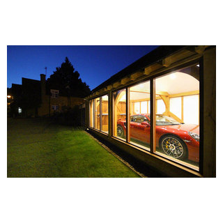 The Dream Garage Lit at Night - Traditional - Garage - by The Classic ...