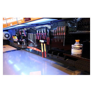 TRM Garage Custom Garage Build with Wall Control Metal Pegboard ...