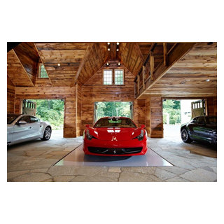 Ultimate man cave and sports car showcase - Traditional - Garage - New ...