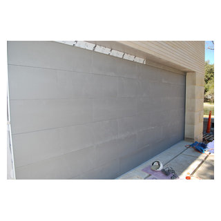 Zinc Clad Garage Doors w/ "Stretcher" Bond Pattern - Contemporary ...