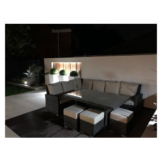 Contemporary Garden with Porcelain Patio - Contemporary - Landscape ...