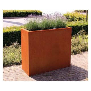 Corten Steel Trough Planters - Industrial - Landscape - Kent - by The ...