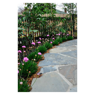 Crazy paving curved path in Castlemaine Slate - Eclectic - Landscape ...