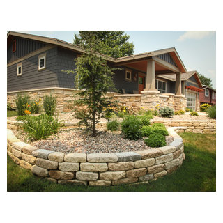 Hardscaping with local limestone - Craftsman - Landscape - Other - by ...