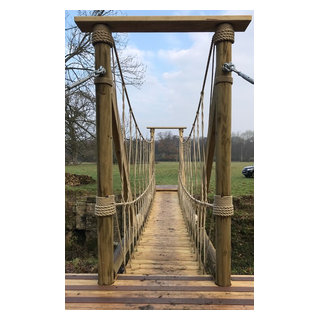 National Trust - Fixed Beam Rope Bridge - Traditional - Landscape ...