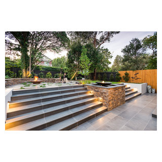 Stairs by day, amphitheatre by night - Modern - Landscape - Melbourne ...