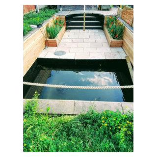 Sunken pond garden - Contemporain - Jardin - Autres périmètres - par ...