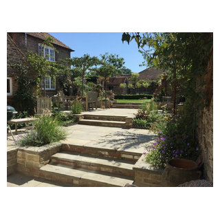 terraced paving , flower news and planting - Traditional - Landscape ...