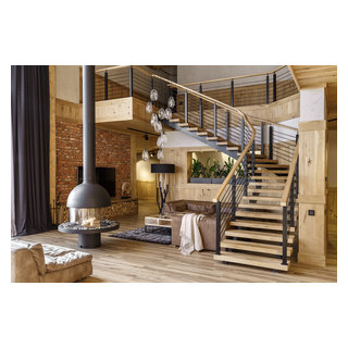 Загородный дом - Rustic - Living Room - Saint Petersburg - by Maria ...