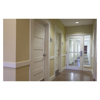 5 Equal Panel Doors & 8 Lite Glass Doors - Modern - Hallway & Landing ...