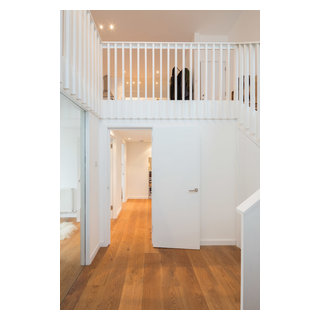 Defoe Road - double height hallway - Contemporary - Hallway & Landing ...