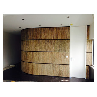 Grass Weave Wallpaper Hanging - Modern - Hallway & Landing - Melbourne ...