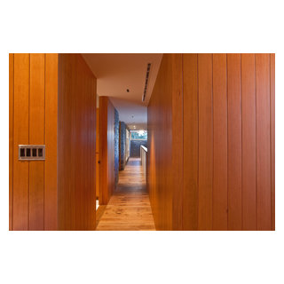 Hallway with wood paneling - Contemporary - Hall - Vancouver - by River ...