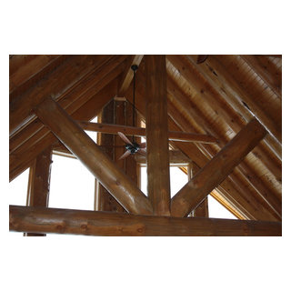 Heavy Timber Rafters and Trusses - Rustic - Hall - Other - by Barna Log ...