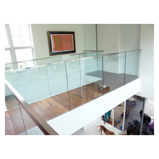 Miami Beach Home Glass Railings Installation - Modern - Hall - Miami ...