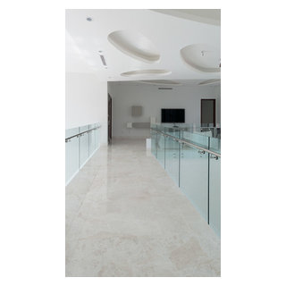 Modern Mosa White Marble Home - Contemporary - Hall - Miami - by ...