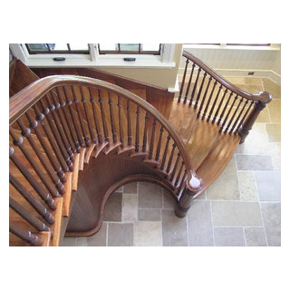 The Pillars main stair - Traditional - Staircase - Portland Maine - by ...