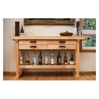 Adaptive Reuse Workbench Bar Cart - Industrial - Home Bar - Portland ...