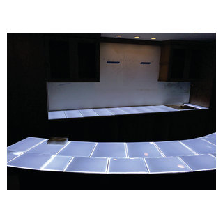 Backlit Onyx Downstairs Bar, Texas - Traditional - Home Bar - Dallas ...