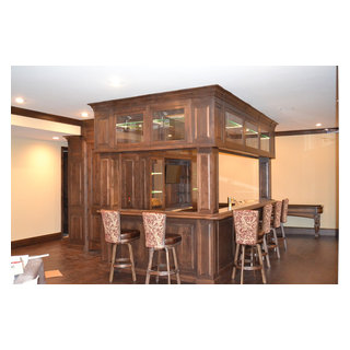 Bar & Elevator Wrap - Rustic - Home Bar - Denver - by Enoch Choi Design ...