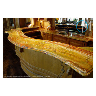Bar Top -Diaspro Onyx | Marble.com - Contemporary - Home Bar - New York ...