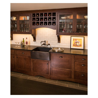 Basement Bar - Craftsman - Home Bar - New York - by Clawson Cabinets ...