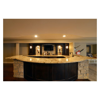 Basement Bar - Rustic - Home Bar - St Louis - by Striking Renovations ...